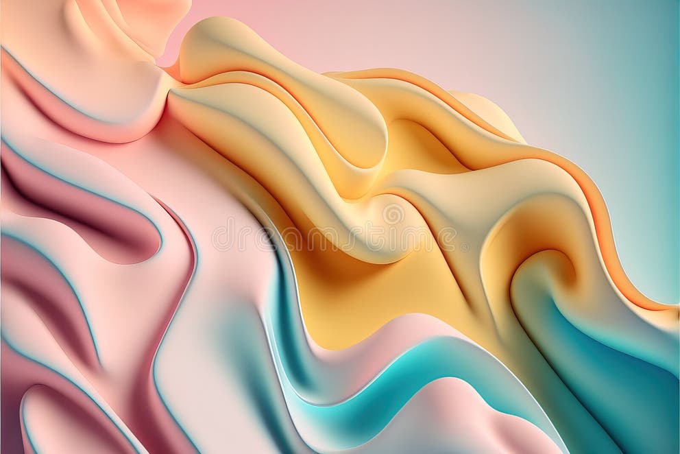A Computer Generated Image of a Wavy Stock Illustration - Illustration ...