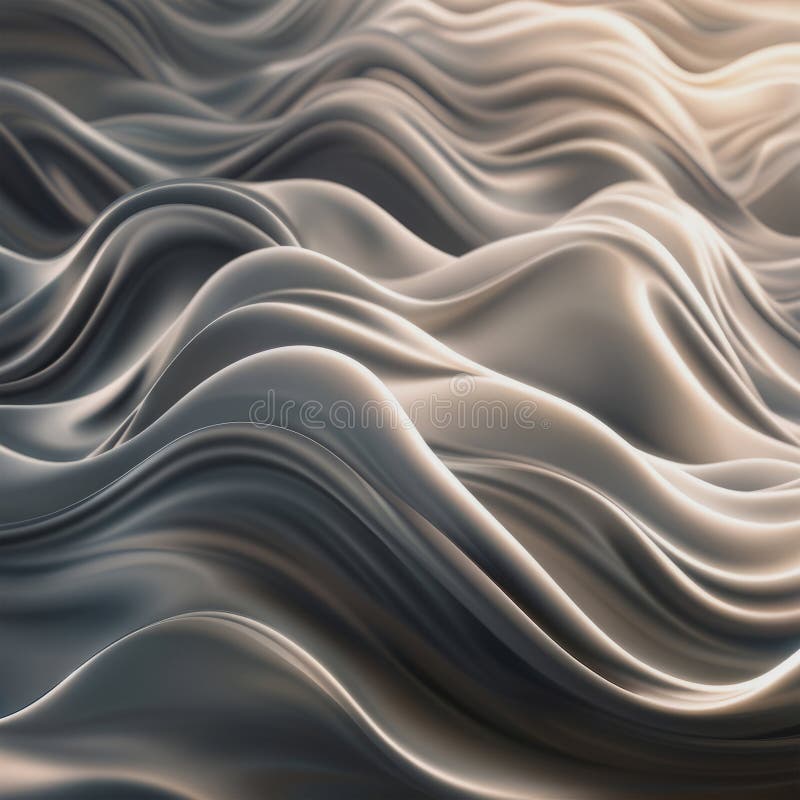 A Computer Generated Image of Wavy Lines Stock Illustration ...