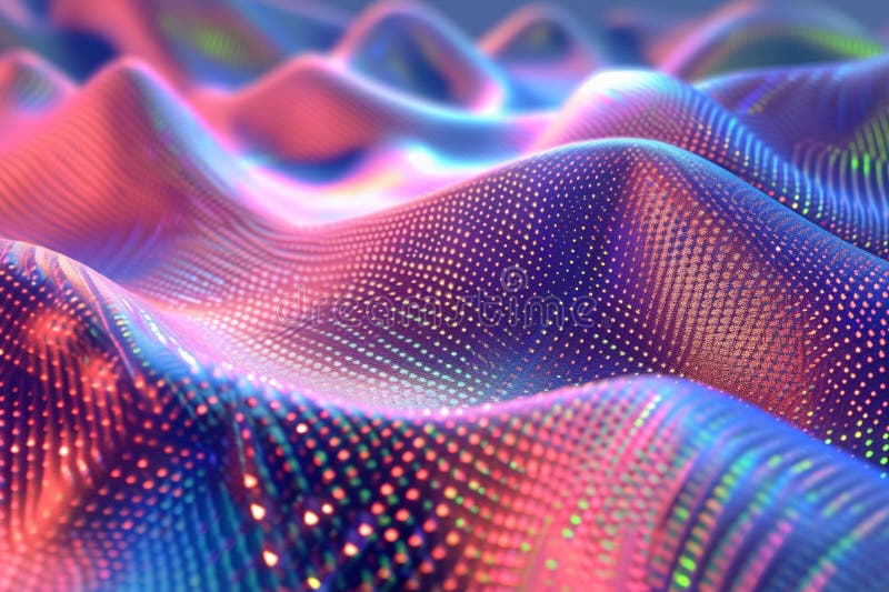 Computer Generated Image of a Wavy Surface Stock Illustration ...