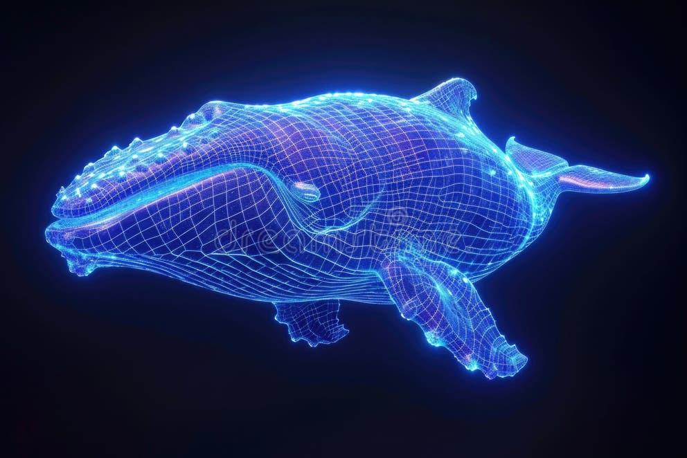 A Computer Generated Image of a Whale Stock Illustration - Illustration ...