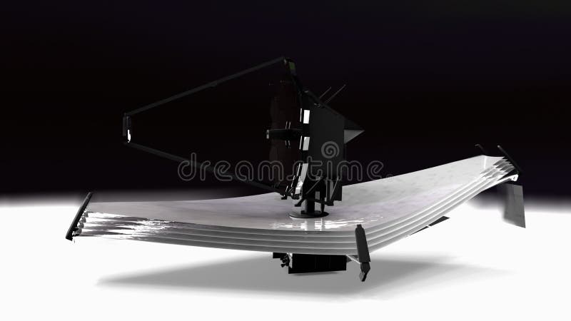 James Webb Space Telescope, JWST, Wireframe Stock Footage - Video of ...