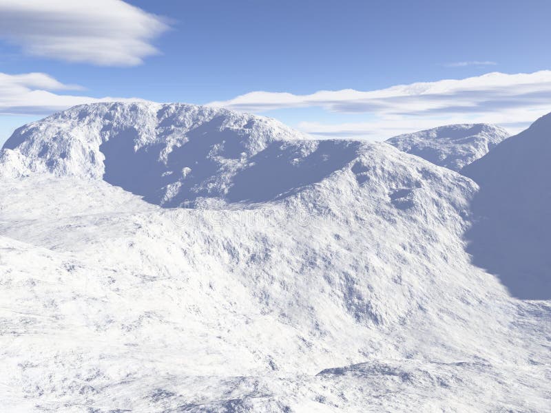 Computer-generated Mountain Landscape Stock Illustration - Illustration ...