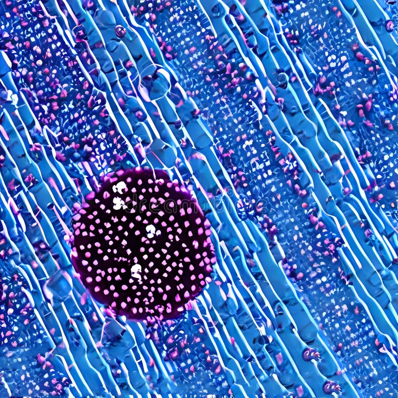 Computer Generated Multiple Virus Bacteria Floating in a Cellular ...