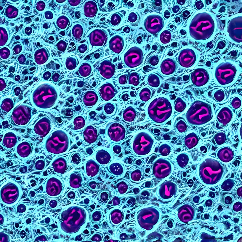 Computer Generated Multiple Virus Bacteria Floating in a Cellular ...