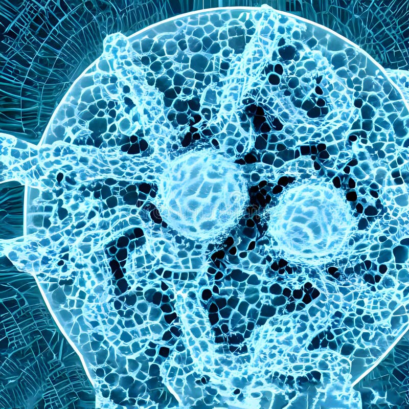 Computer Generated Multiple Virus Bacteria Floating in a Cellular ...