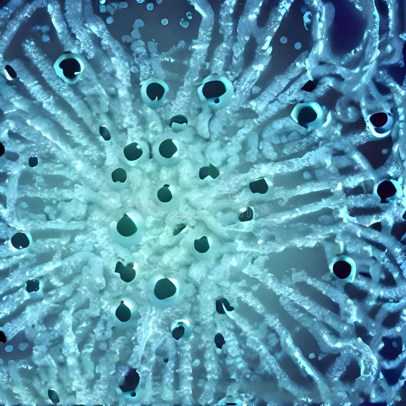 Computer Generated Multiple Virus Bacteria Floating in a Cellular ...