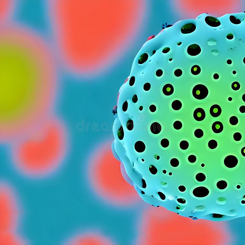 Computer Generated Multiple Virus Bacteria Floating in a Cellular ...