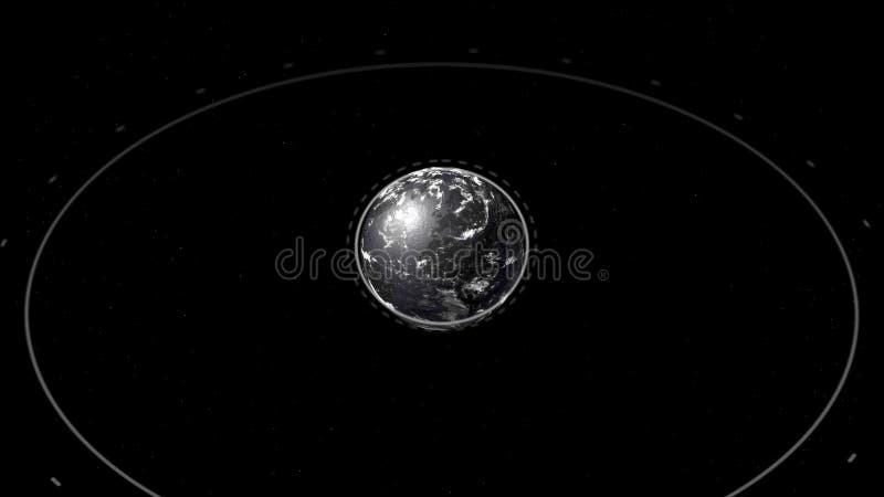 Computer Generated Planet Earth in the Center of Universe. Stock Video ...