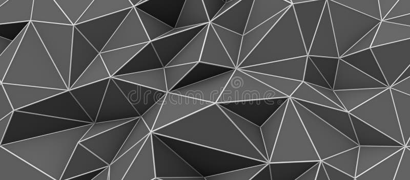 Polygonal Geometric Triangular Abstract Greyscale Background Wallpaper ...