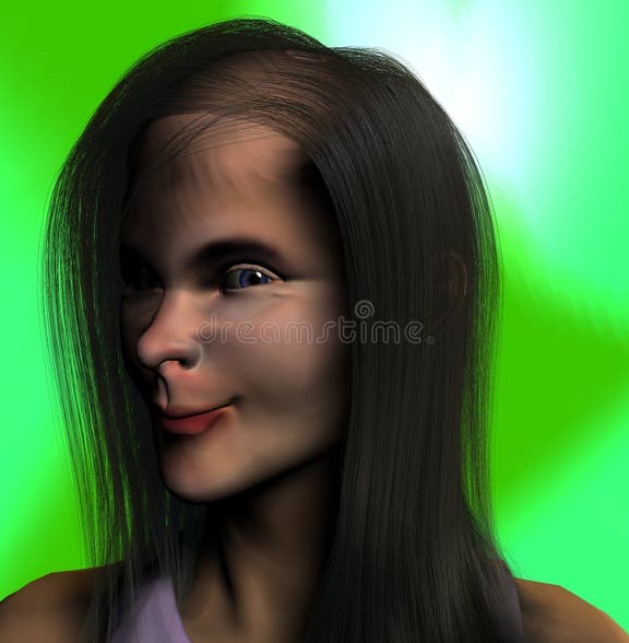 Computer Generated Portrait Stock Illustration - Illustration of ...