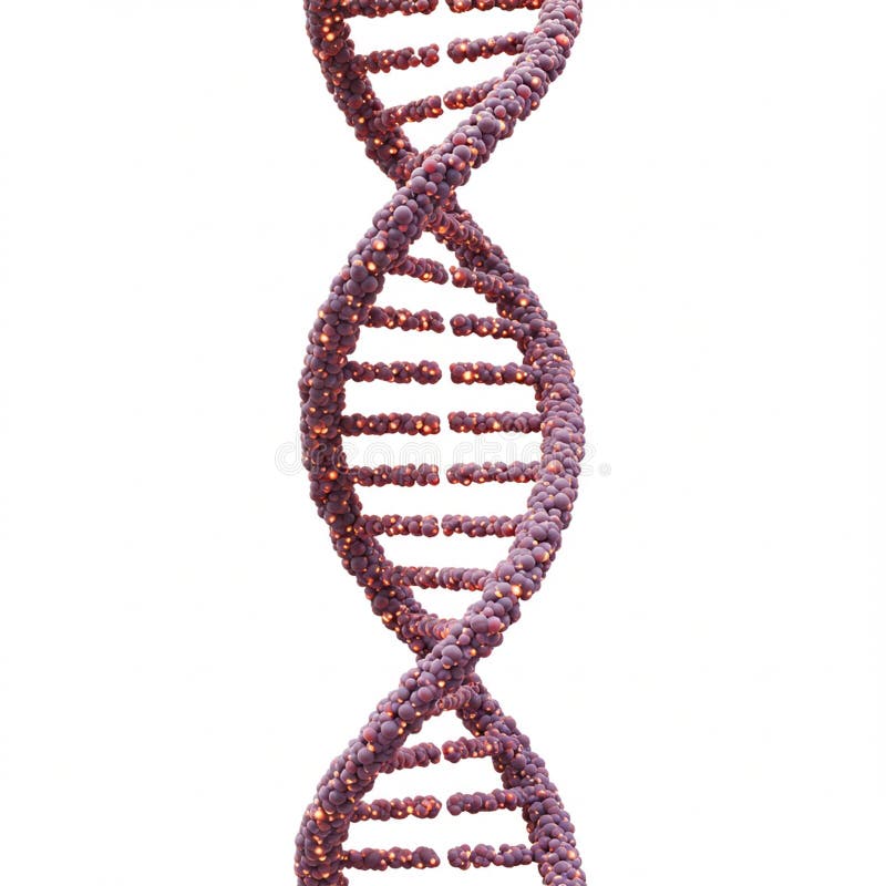 Computer-generated Representation of a DNA Double Helix Structure. the ...
