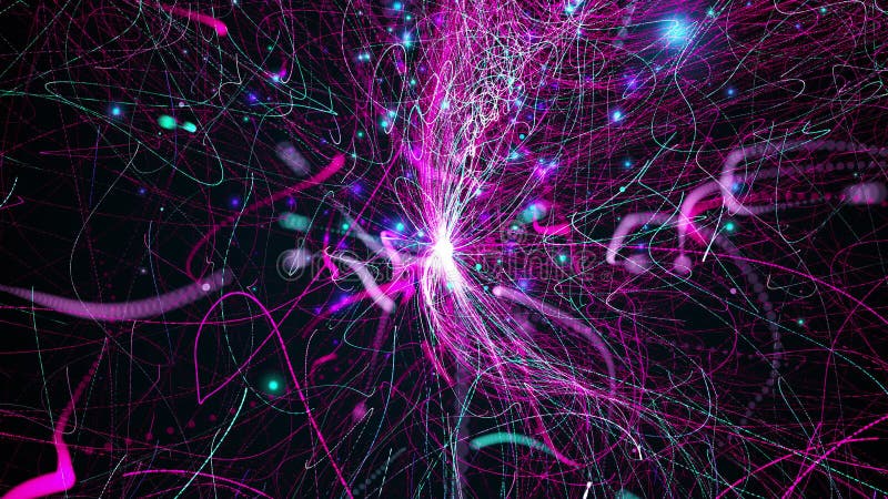 Magical Particles Streaming on Green Screen Background Motion Graphic ...