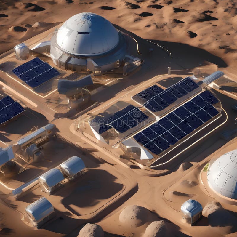 A Computer-generated Simulation of a Future Lunar Colony, Powered by ...