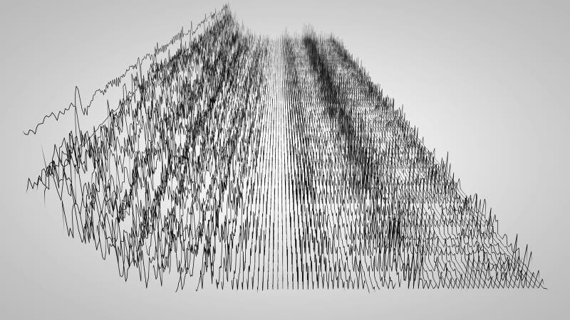 Computer Generated Sound Wave Chart Stock Video - Video of progress ...