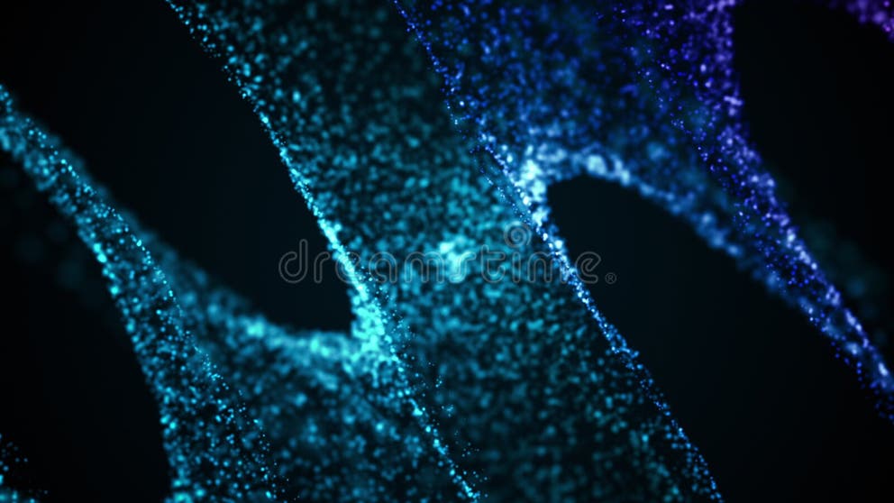 Computer Generated Spiral Organic Shape from Flow Particles. 3d ...