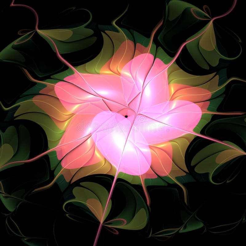 Computer Generated Unique Colorful Fractal Artwork Stock Illustration ...