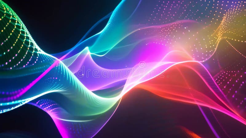 The Computer-generated Video Showcases a Vibrant Wave of Light ...