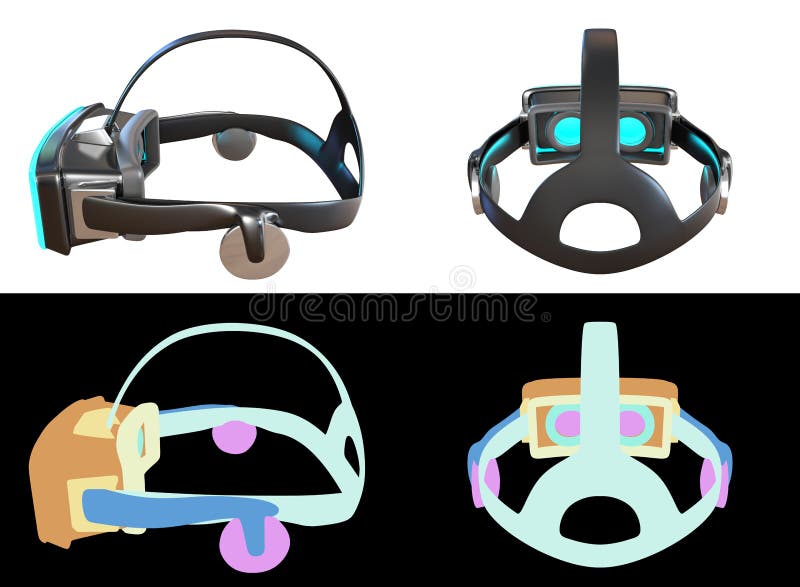Computer Generated Virtual Reality Headset Concept Design. Stock ...
