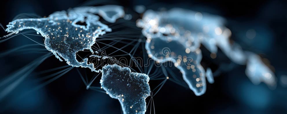 This is a Computer Generated Visual Representation of a World Map Stock ...