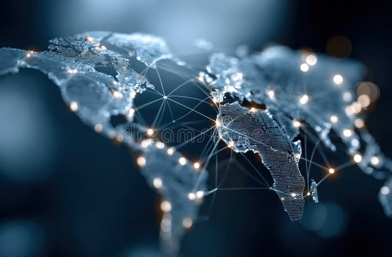 This is a Computer Generated Visual Representation of a World Map Stock ...