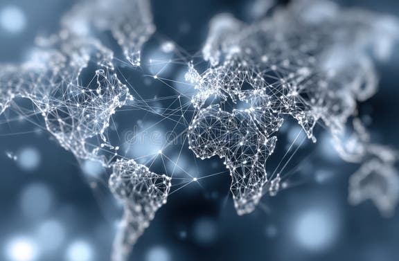 This is a Computer Generated Visual Representation of a World Map Stock ...