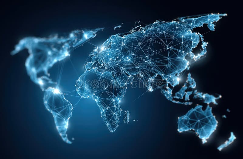 This is a Computer Generated Visual Representation of a World Map Stock ...