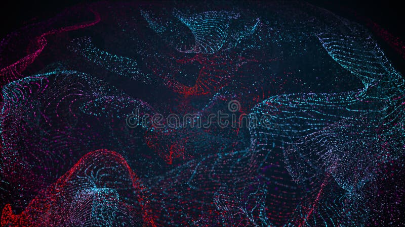 Computer Generated Vortex of Particles. 3d Rendering of Gaseous ...