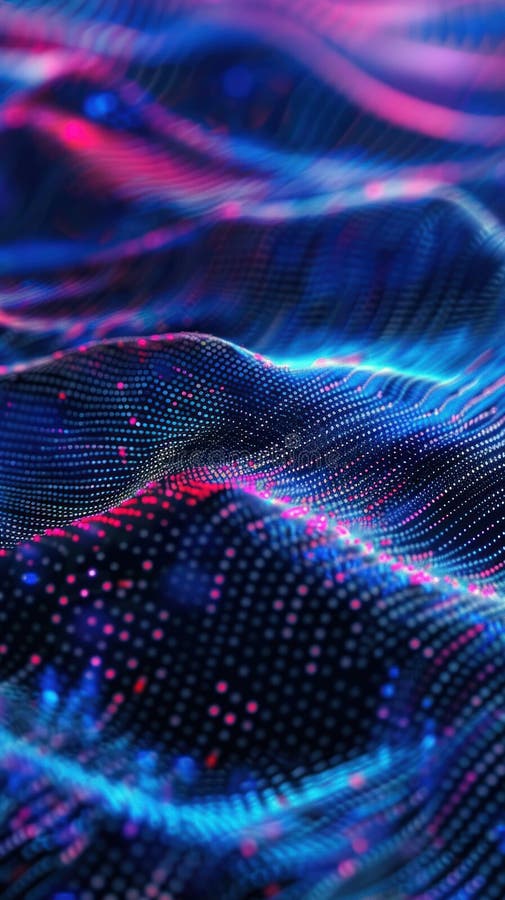 A Computer-generated Wave with Dynamic Shapes and Colors Cascading ...