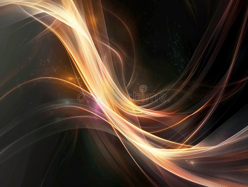 Illuminating wave of light stock illustration. Illustration of graphic ...