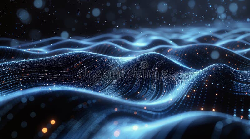 Computer Generated Waves in Blue Stock Photo - Image of design, blue ...