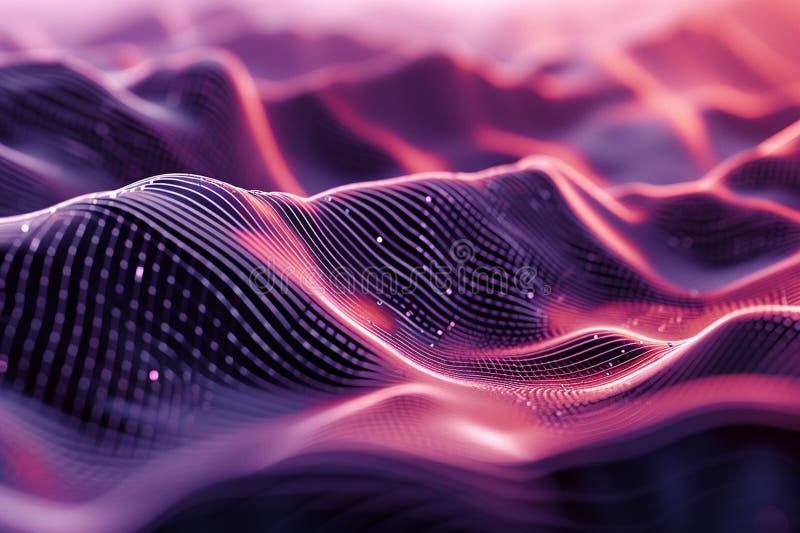 Computer Generated Wavy Lines Stock Illustration - Illustration of ...