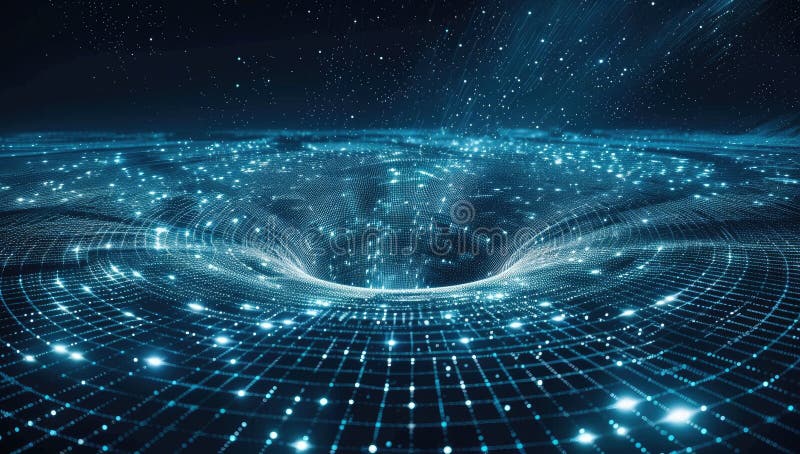 Computer Generated World Map on Dark Blue Background Stock Photo ...