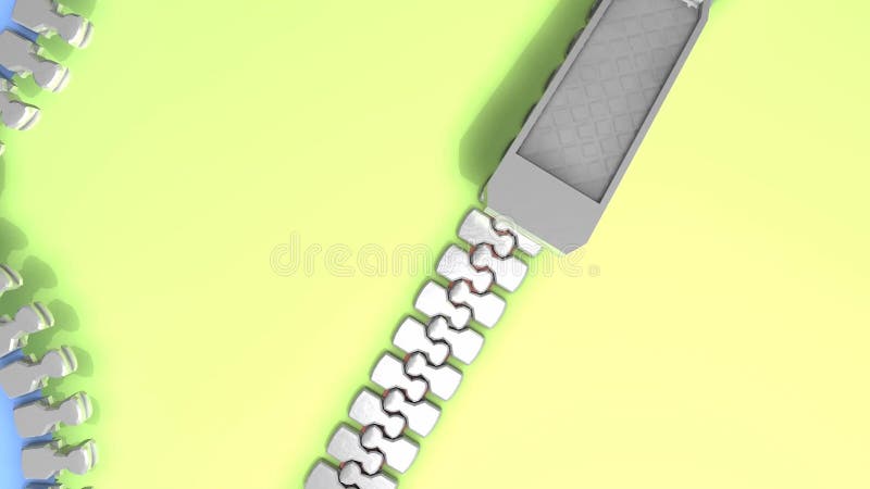 Zipper close up animation. stock video. Video of connection - 203814353