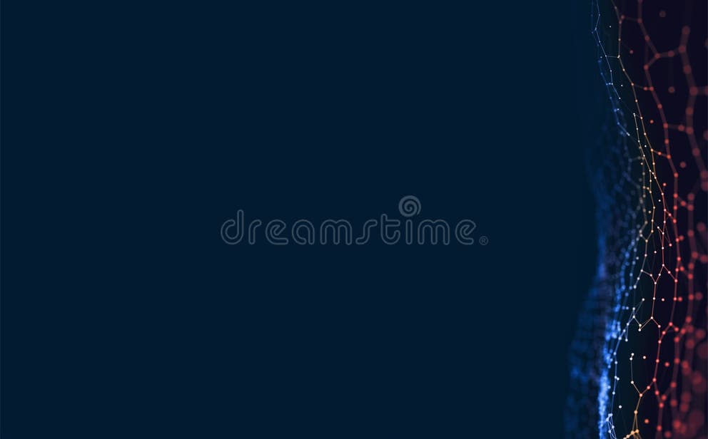 Computer Geometric Digital Connection Structure. Business Inteligence ...