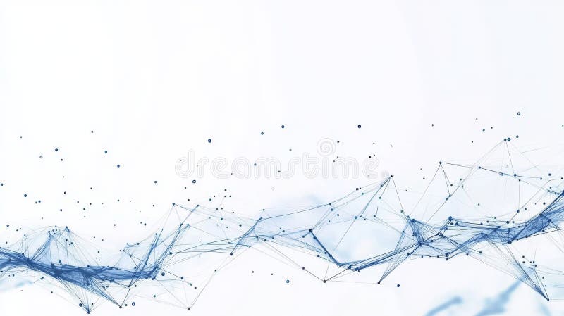 Computer Geometric Digital Connection Structure. Futuristic Black ...