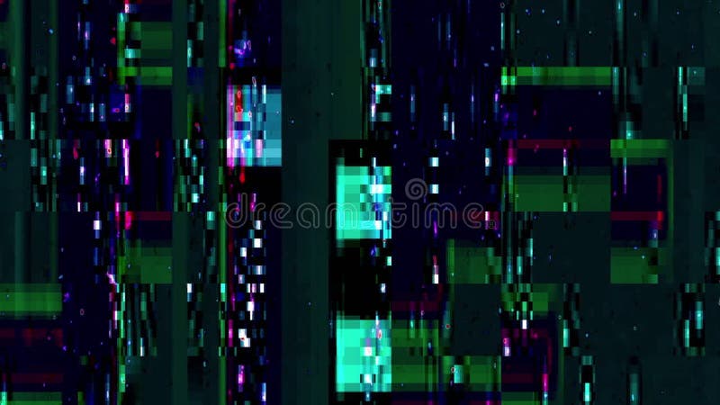 Computer Glitch Pixel Noise Color Analog Artifacts Stock Footage ...