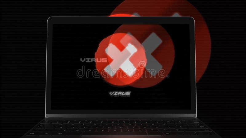 A Computer Glitch. Virus Infection. Computer Infected 55. Stock Video ...