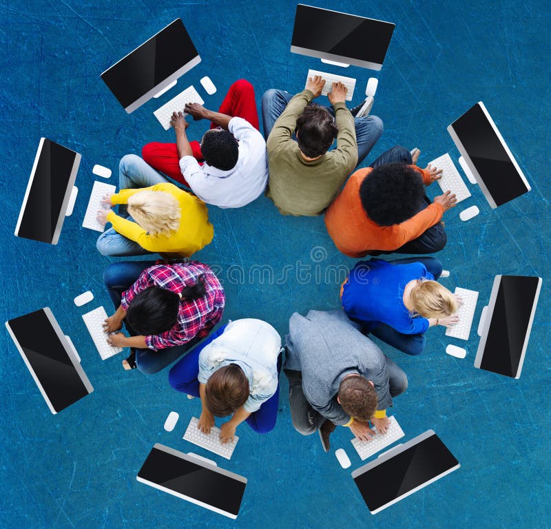 Computer Global Communications Connection Corporate Concept Stock Photo ...