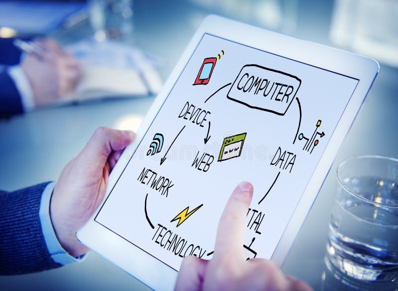 Computer Global Communications Connection Networking Concept Stock ...