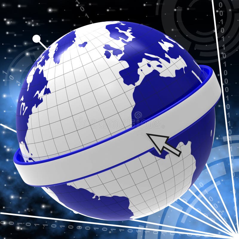 Computer Global Means Network Server and Computing Stock Illustration ...