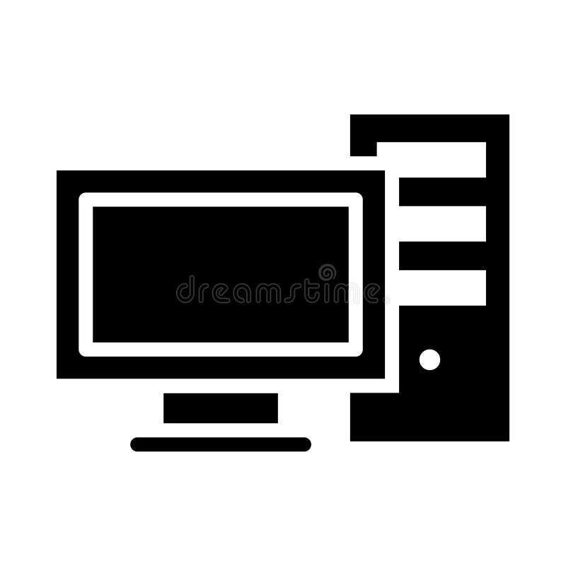 Computer Glyph Icon Isolated Graphic . Style in EPS 10 Simple Glyph ...