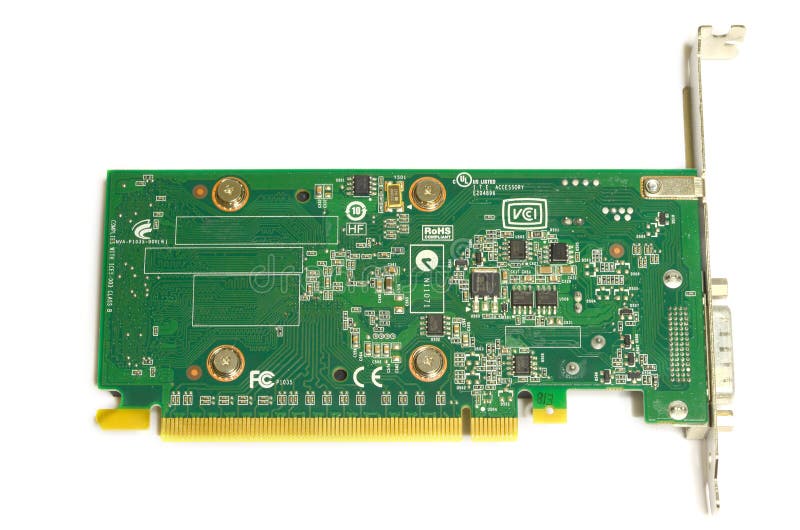 Computer Graphic Card Isolated on White Background Stock Image - Image ...