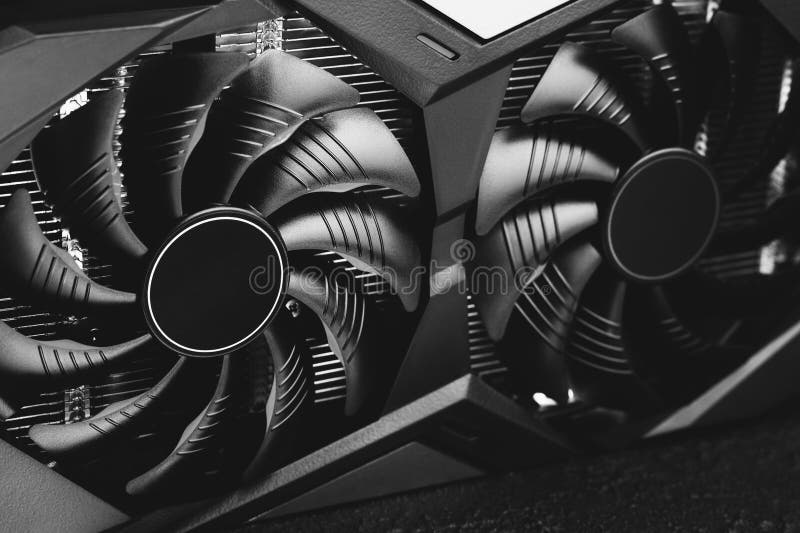 Computer Graphic Card, Video Card with Two Fans Stock Image - Image of ...