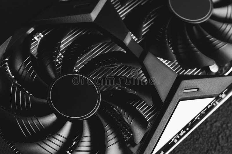 Computer Graphic Card, Video Card with Two Fans Stock Photo - Image of ...