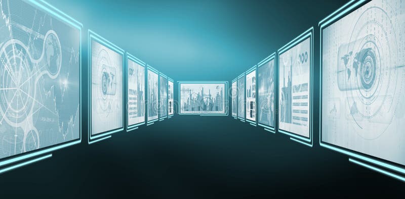 Computer Graphic Image of Business Charts Stock Illustration ...