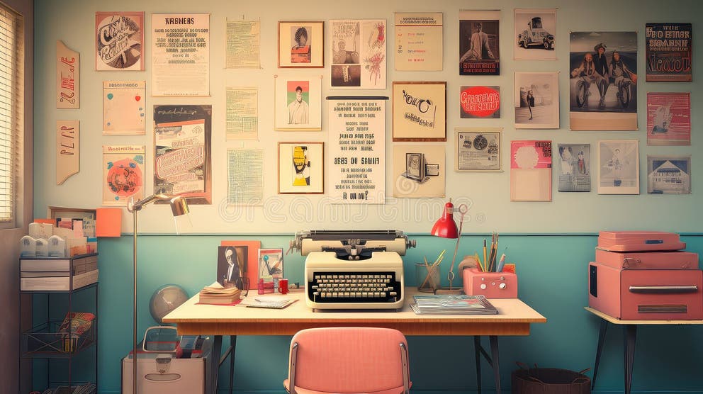 Computer Graphic Office Background Stock Illustration - Illustration of ...