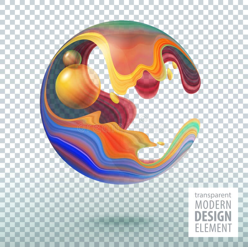 Computer Graphic Sphere Decorated with 3d Petals and Design Elements ...