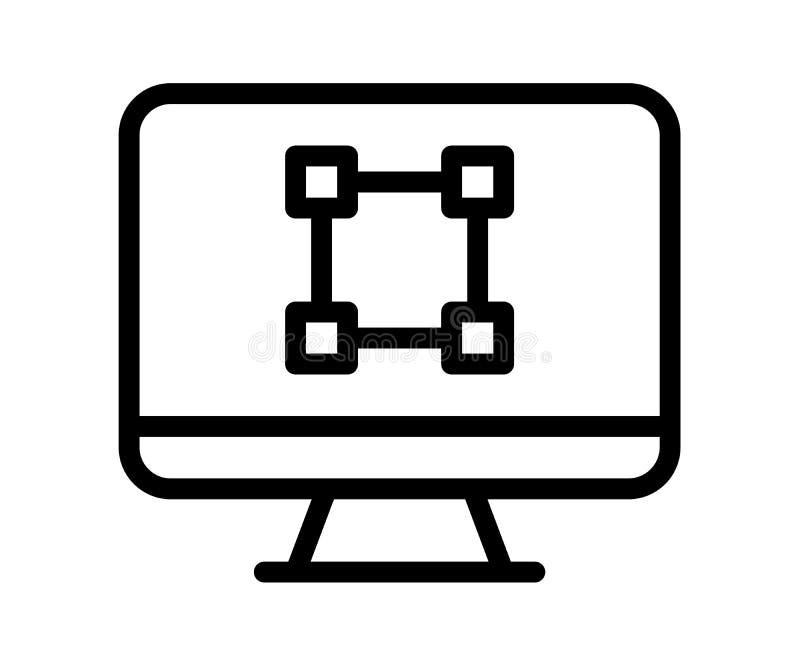 Computer Graphic Tool Single Isolated Icon with Outline Style Stock ...