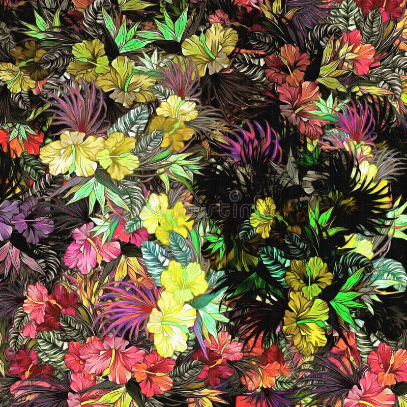 Computer Graphics of Abstract Floral Psychedelic Background Stylization ...