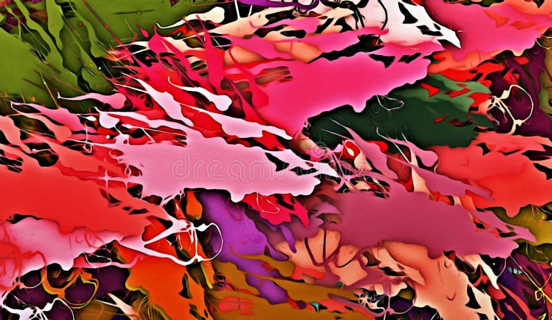 Computer Graphics of the Abstract Psychedelic Background of Colored ...